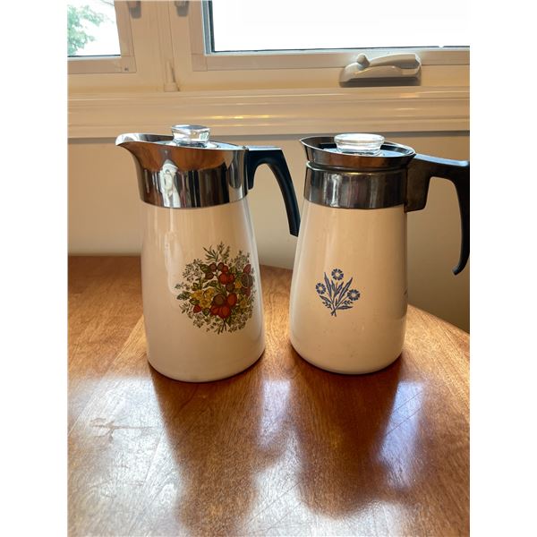 2 Corningware Carafes