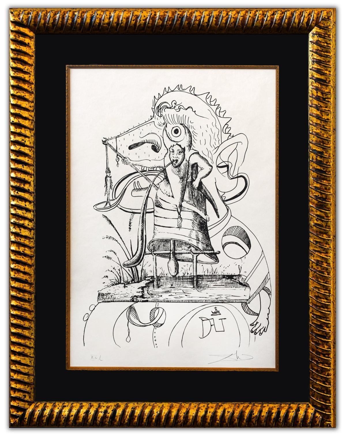 Salvador Dali- Original Lithograph from Gouache and Collage "Untitled"