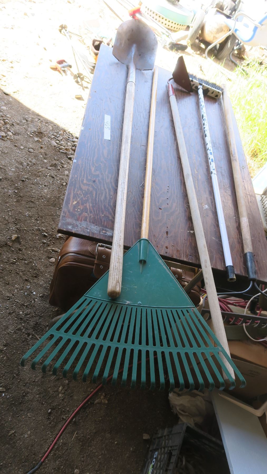 Garden Tools - Rake X2, Broom, Shovel and Hoe