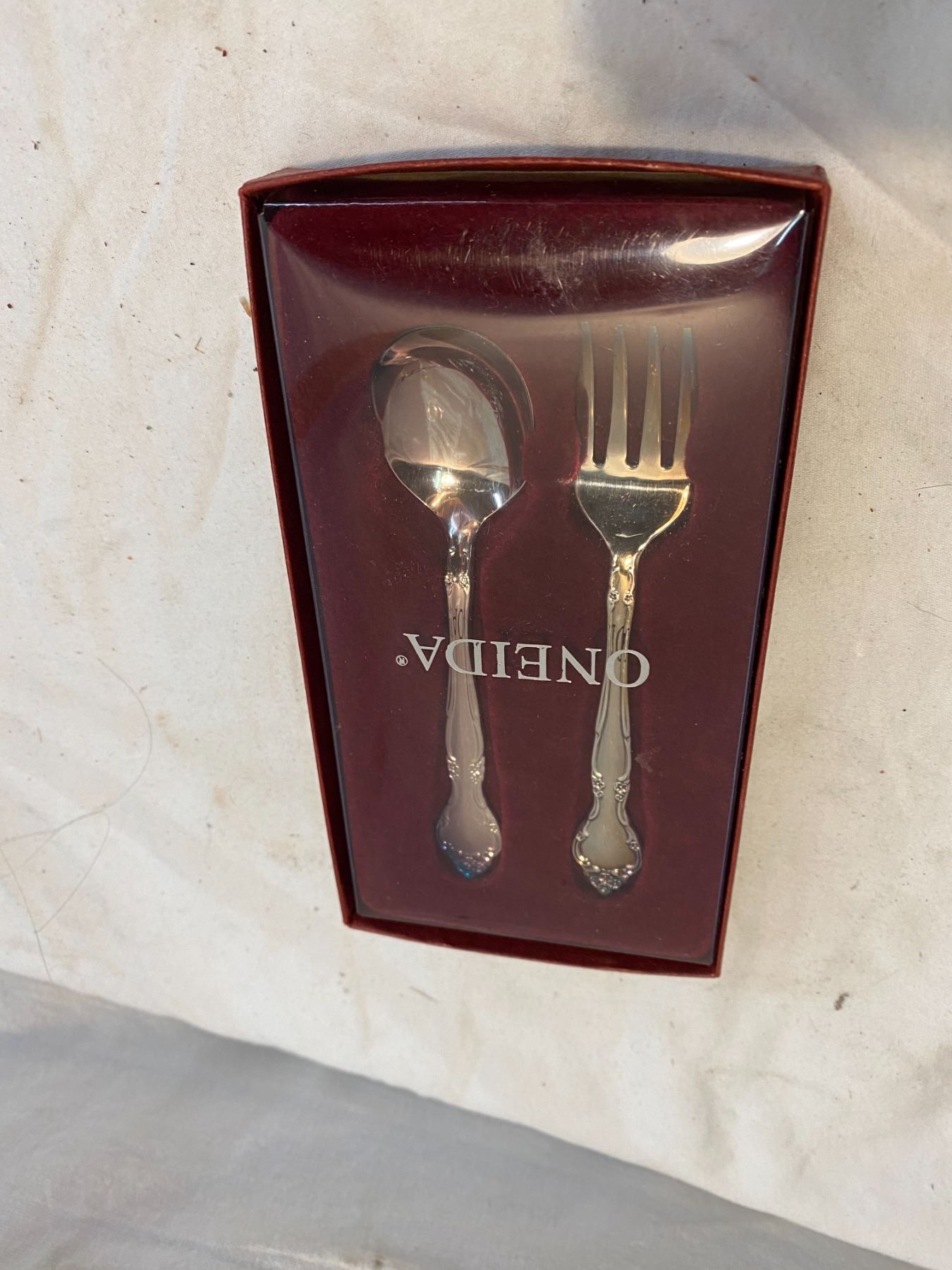 Oneida silver plate baby set