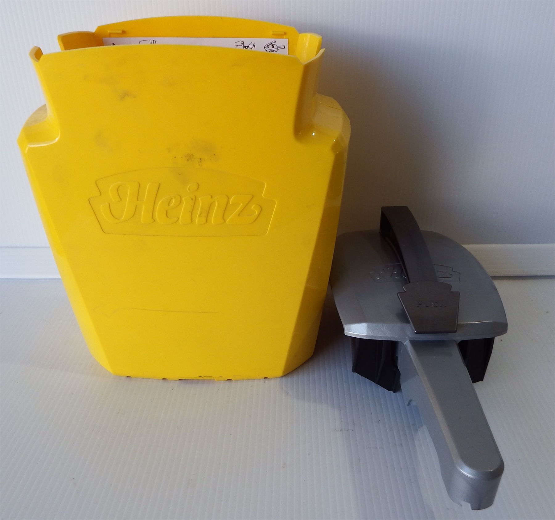 Used Heinz Brand Mustard Dispenser - Missing Interior Spout