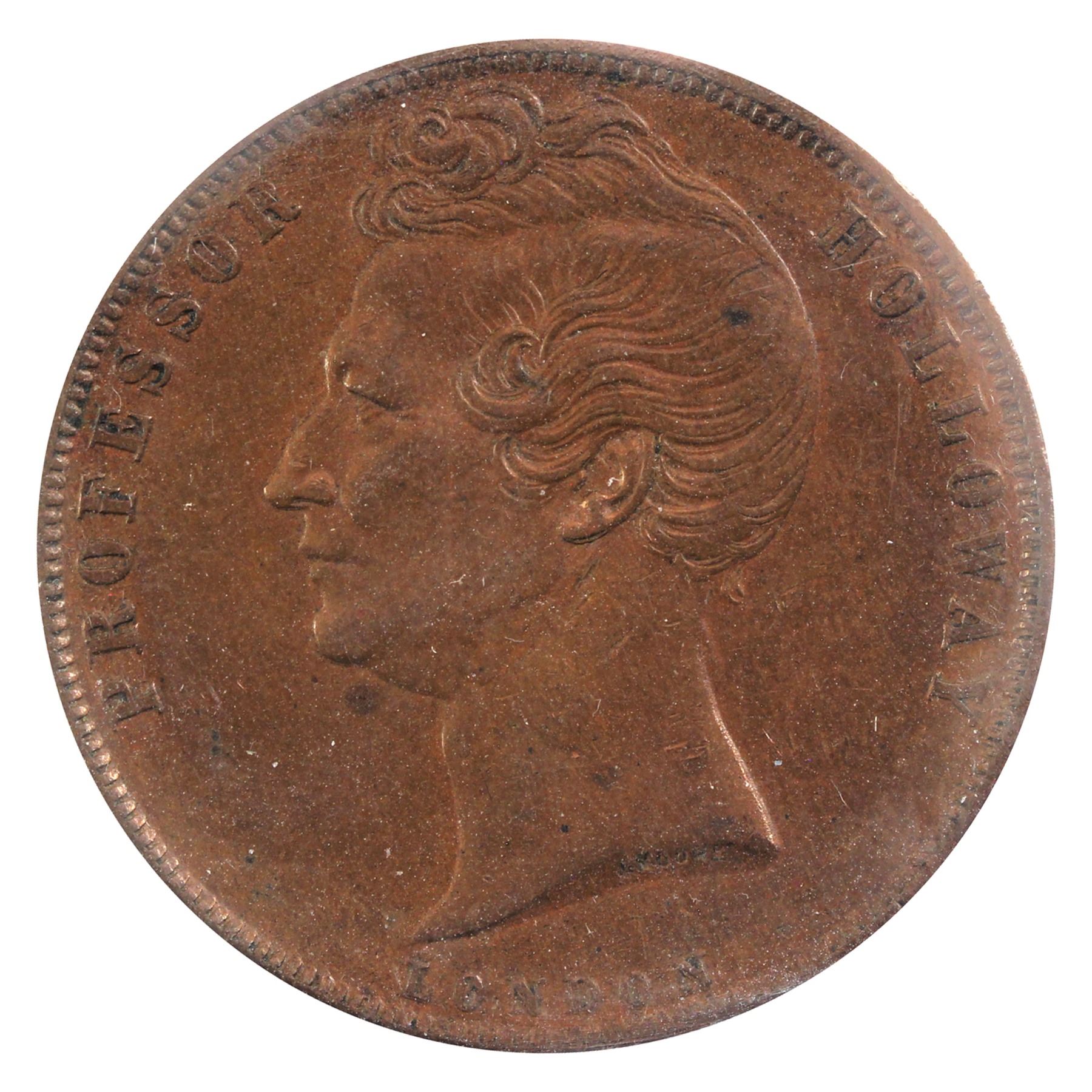 Australia 1858 Penny featuring Professor Holloway, Reverse: Holloways ...