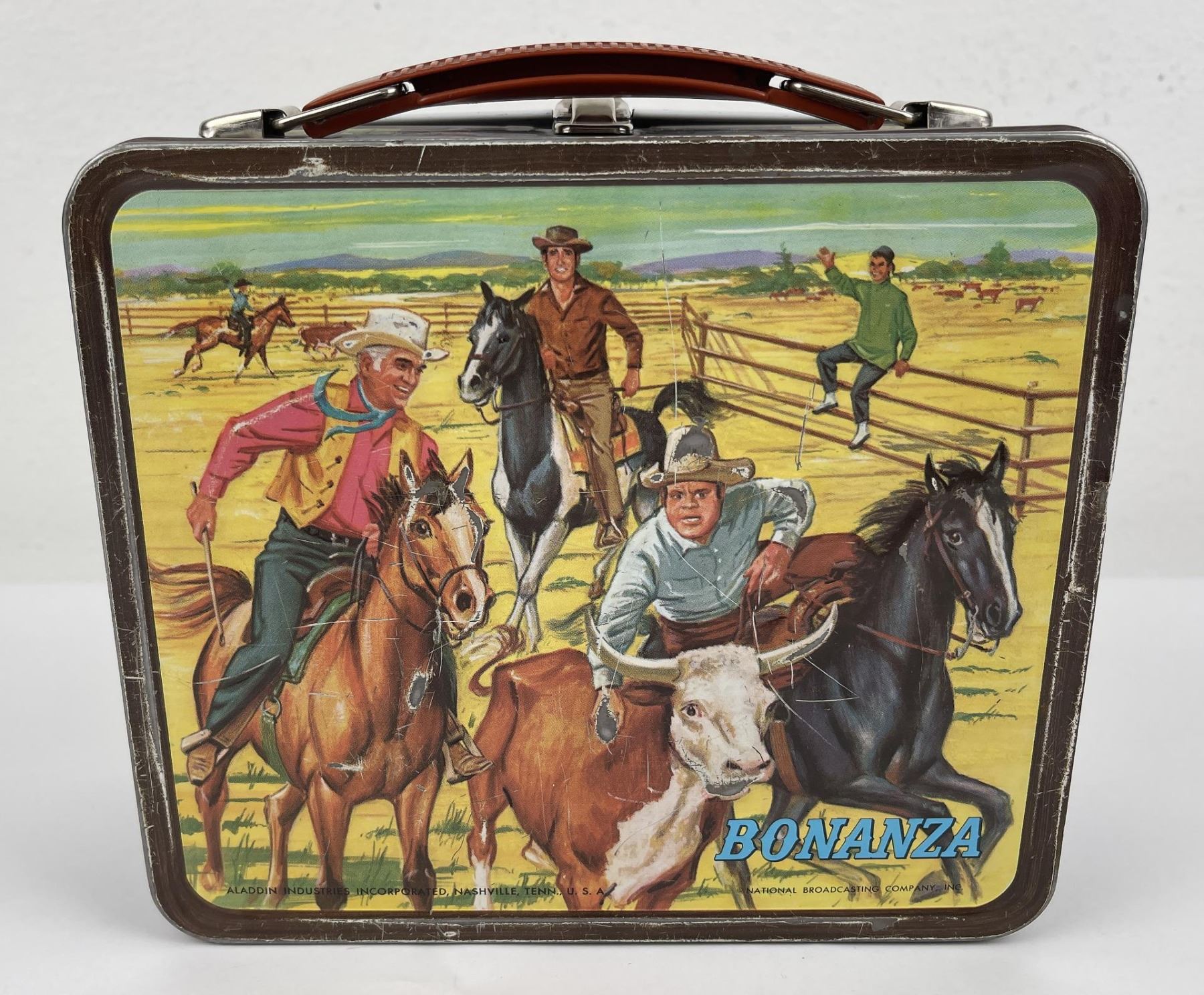 Aladdin Bonanza Lunch Box w/ Thermos 1965