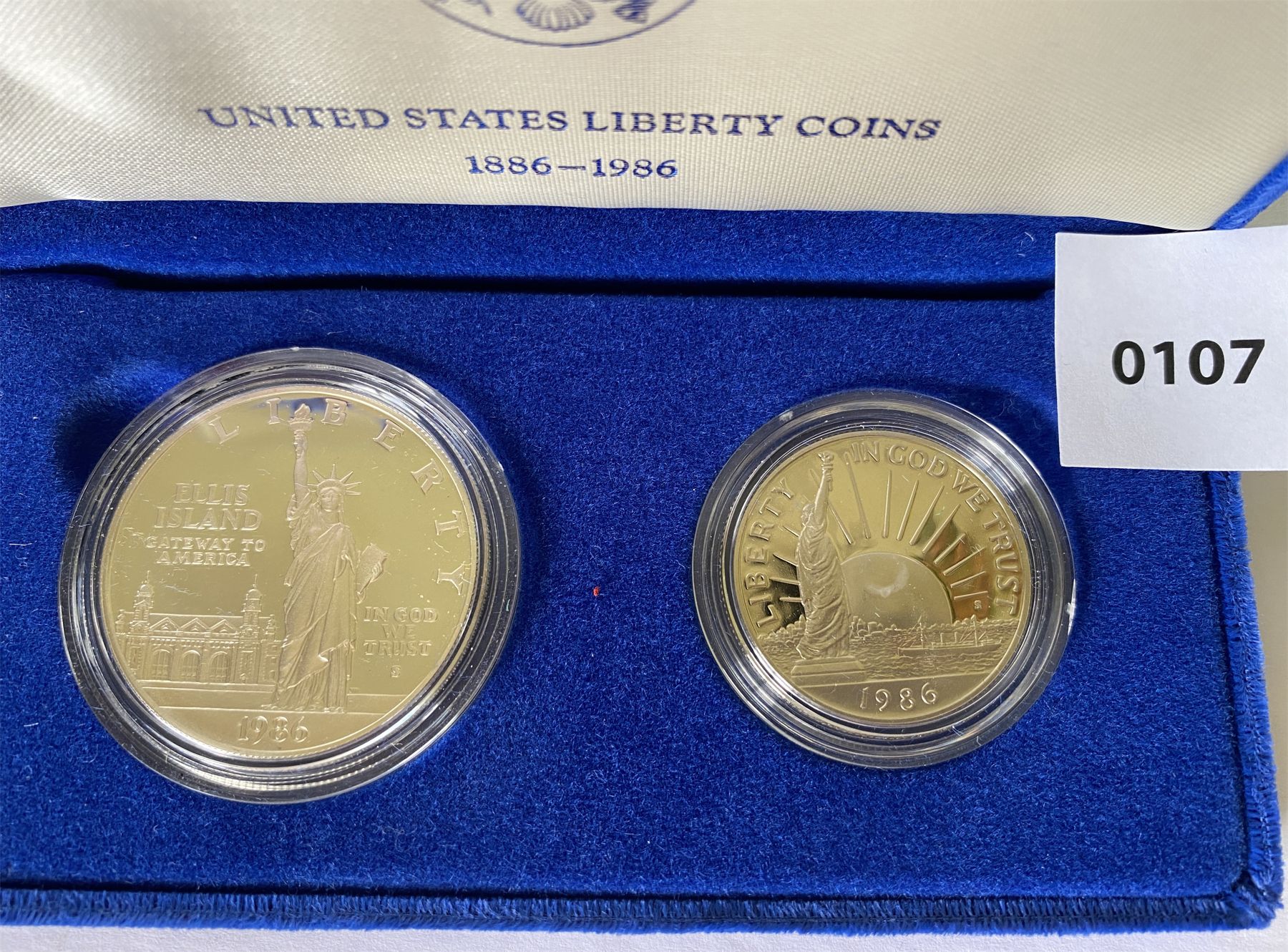 SET OF 1986 UNITED STATES LIBERTY COINS ONE DOLLAR AND ONE HALF set-of-1986-united-states-liberty-coins-one-dollar-and-one-half