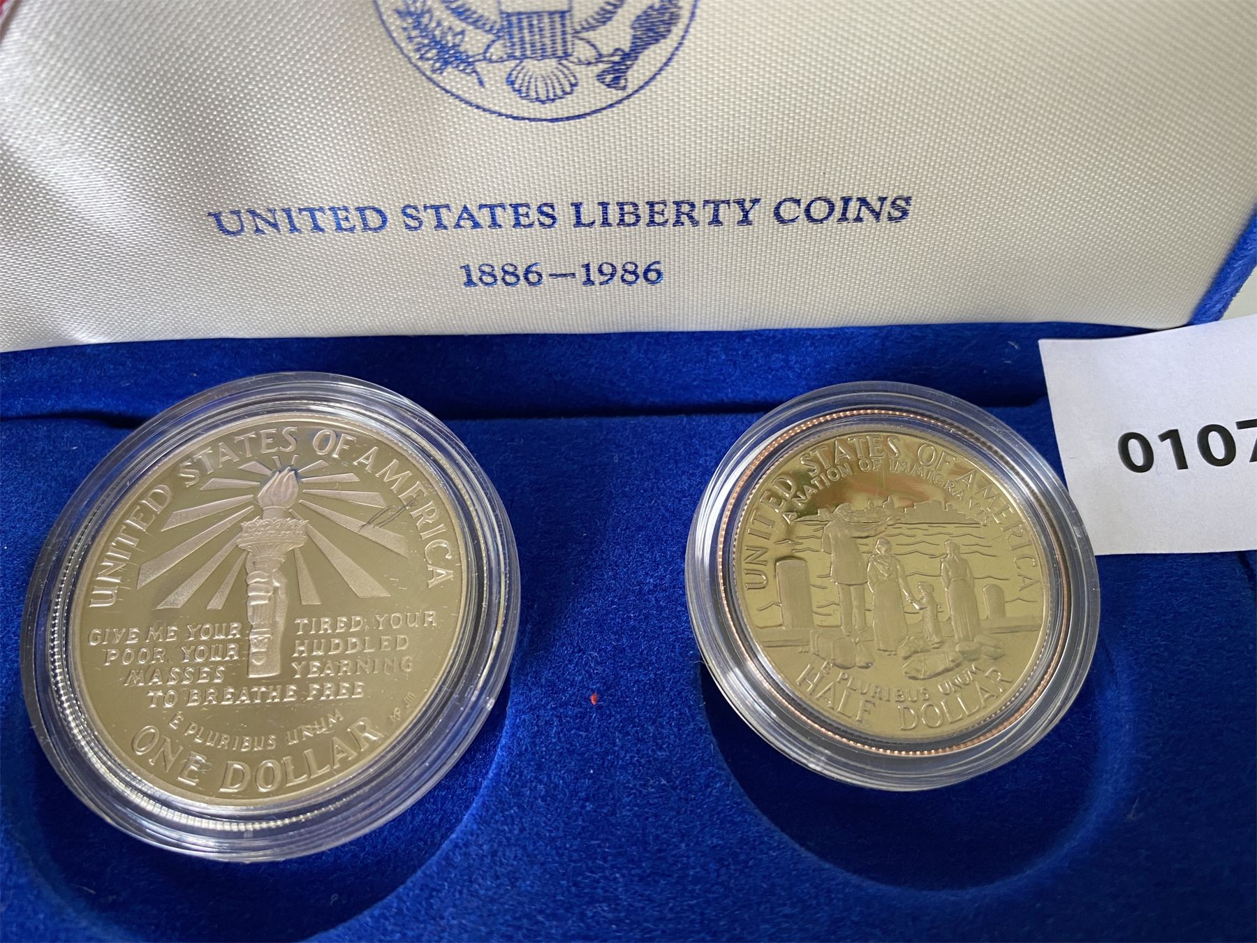 SET OF 1986 UNITED STATES LIBERTY COINS ONE DOLLAR AND ONE HALF set-of-1986-united-states-liberty-coins-one-dollar-and-one-half