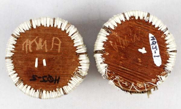 Pair Ojibwe Chippewa Ancestry Quillwork Baskets