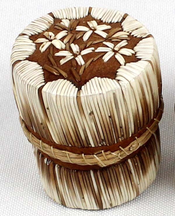 Pair Ojibwe Chippewa Ancestry Quillwork Baskets