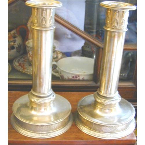 Pr. Antique Faberge Silver Candlesticks #1964935