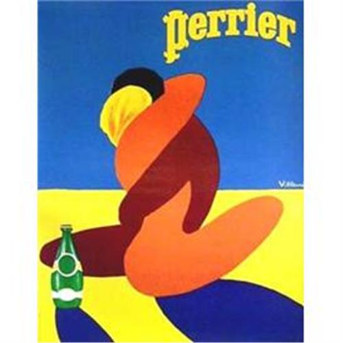 Original Perrier Poster by Villemot, ca 1970s #1941395