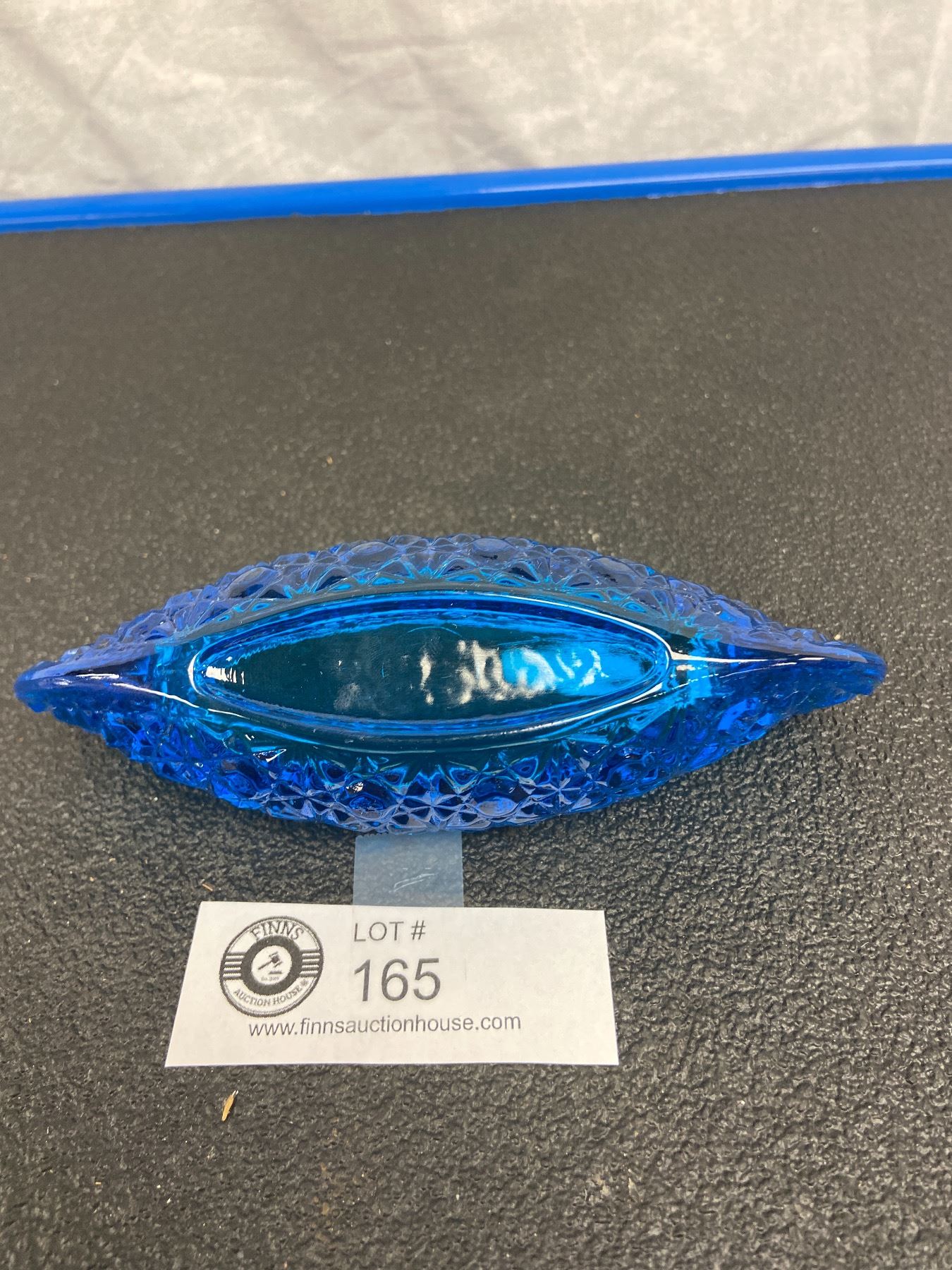 Vintage Unmarked Fenton Daisy And Button Canoe Art Glass