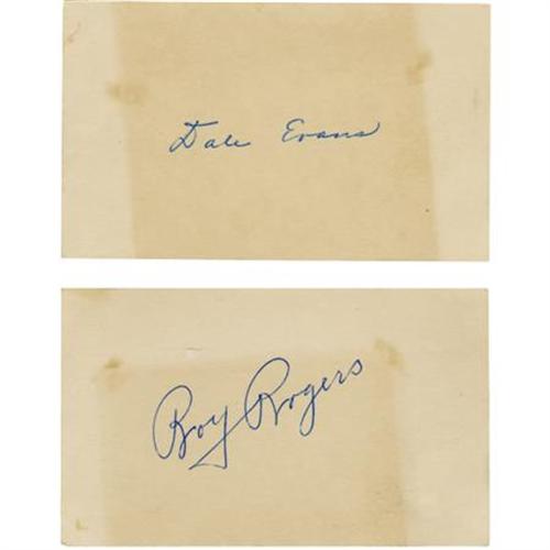 Roy Rogers and Dale Evans Autographed Cards