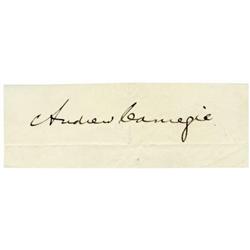 Andrew Carnegie Autograph