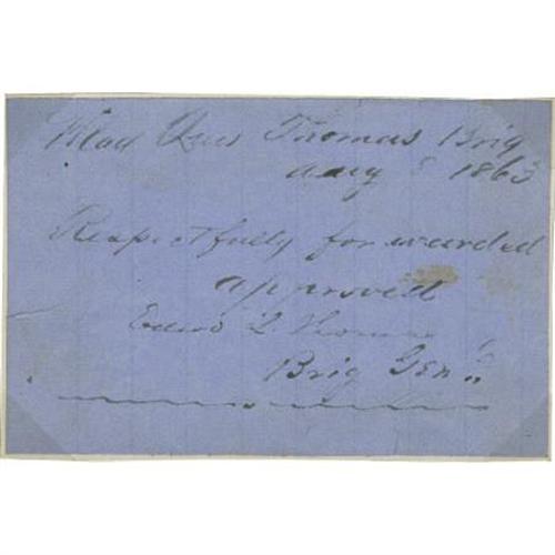 Confederate General Edward Thomas Signature