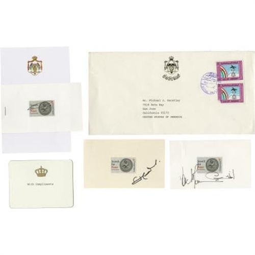 King Hussein Queen Noor & Abdullah II Signatures