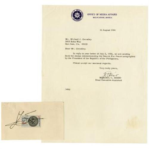 Philippine President Ferdinand Marcos Signature