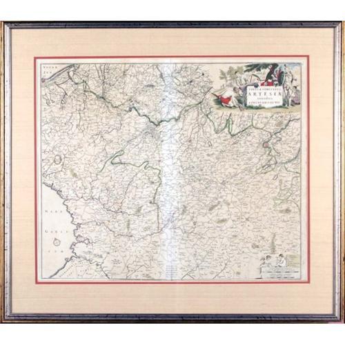 Antique Map Artesiae De Witt Dewitt 1680 France#1929227