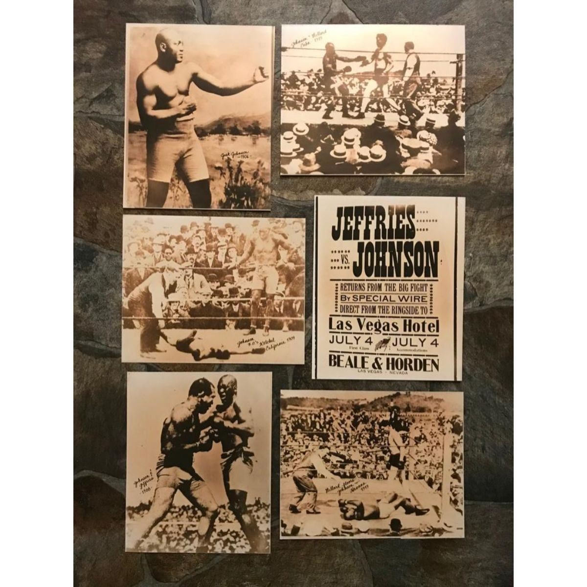 African American History, Early 1900's Boxing Prints, Jack Johnson
