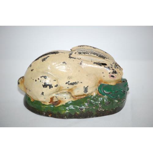KILGORE CAST IRON RABBIT BANK - MECHANICA