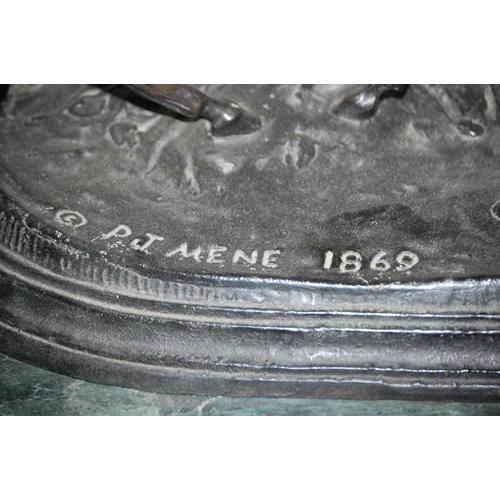 P.J. MENE CAST BRONZE SCULPTURE OF DOUBLE