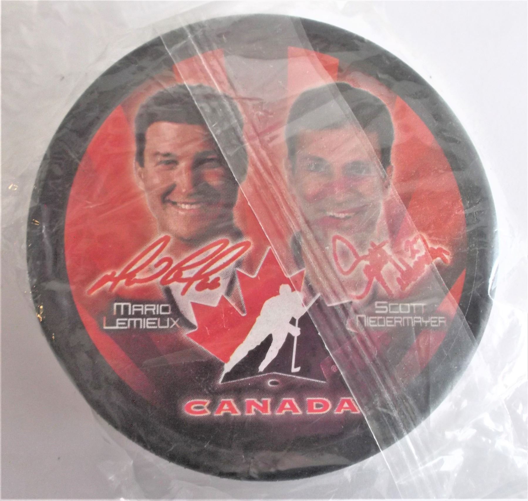 McDonalds Team Canada 2002 Puck - Mario Lemieux & Scott Niedermayer