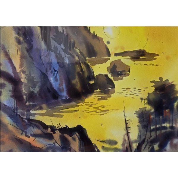 watercolor Original signed Edward California