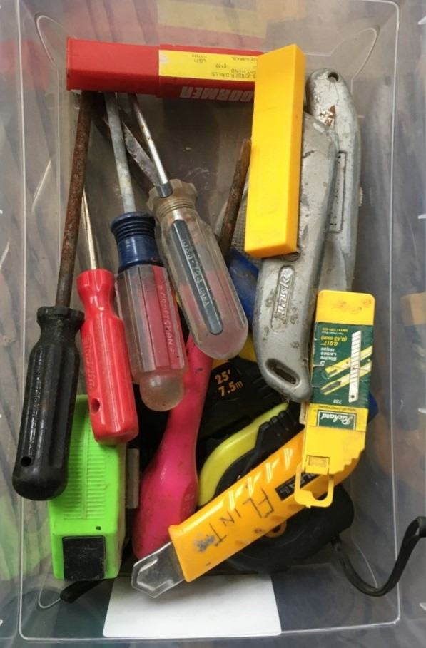 Shoebox Bin Full of Items