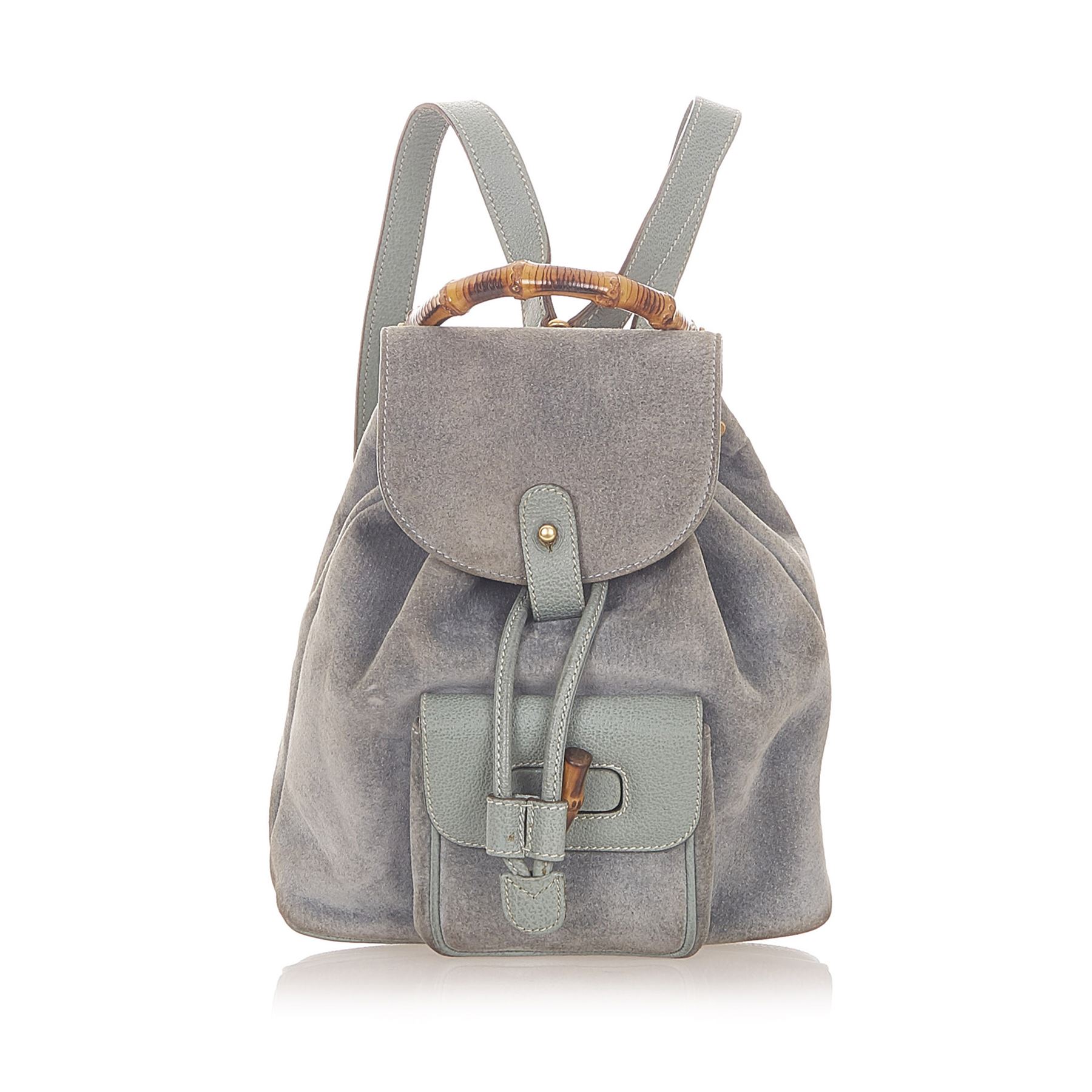 Authentic Gucci Bamboo Suede Backpack