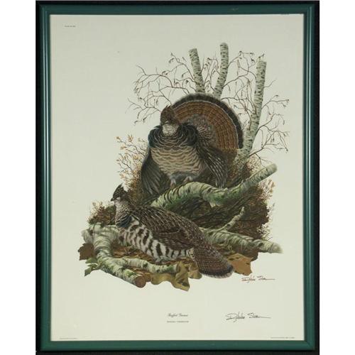LITHOGRAPH RICHARD SLOAN RUFFED GROUSE SIGNED