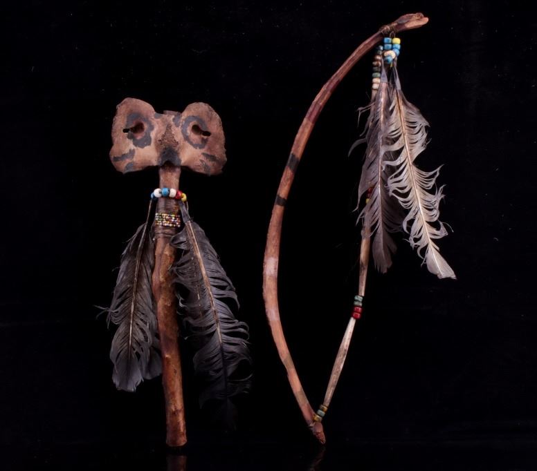 Northern Plains Indians Ceremonial Dance Wand Pair | Barnebys