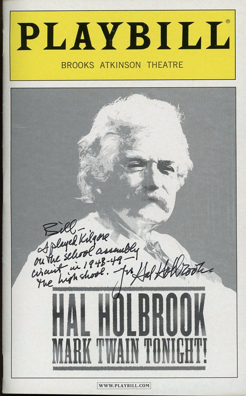Hal Holbrook Signed Playbill