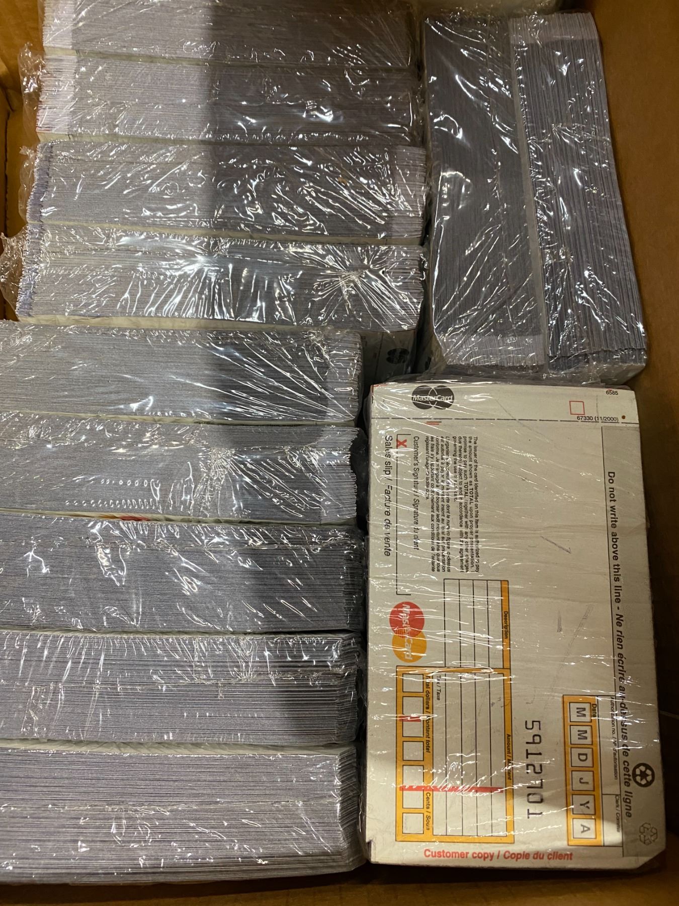 Case credit card slips