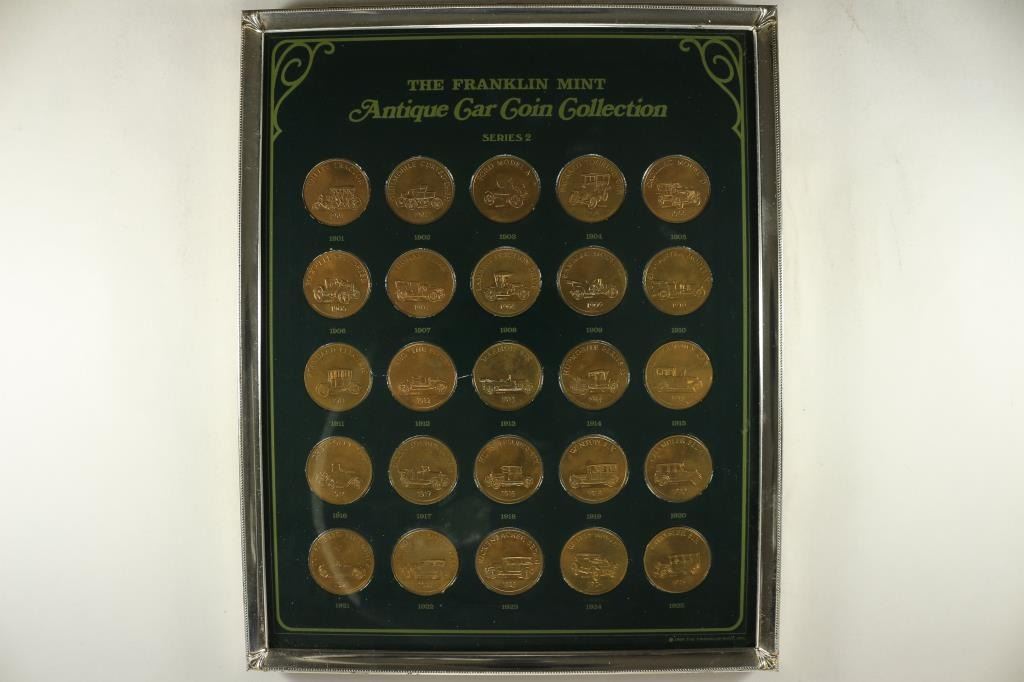 FRANKLIN MINT ANTIQUE CAR COIN COLLECTION SERIES 2