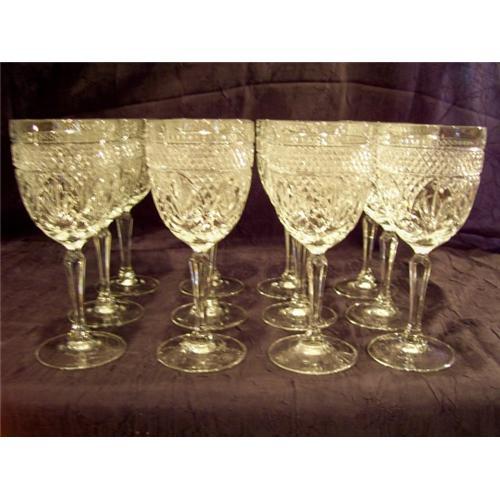 Diamond Cut Crystal Goblets Set of 12 #1962074