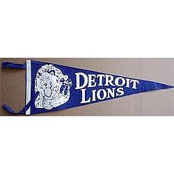 old vintage DETROIT LIONS FELT football pennant#1975146