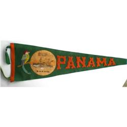 Antique 1918 PANAMA PENNANT * PARROT * U.S.S. #1971661
