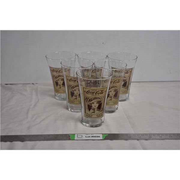 Coca Cola Glasses 6 Bodnarus Auctioneering