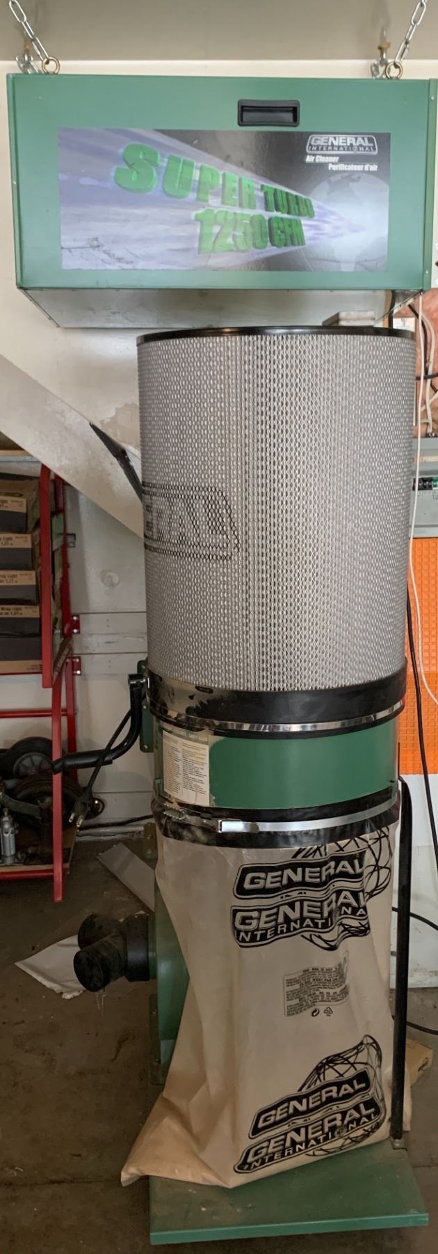 General International Air Cleaner, Super Turbo 1250 CFM with remote