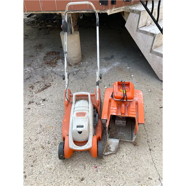 STIHL RMA 370 Electric Lawn Mower with bagger - comes with 1 batter and ...