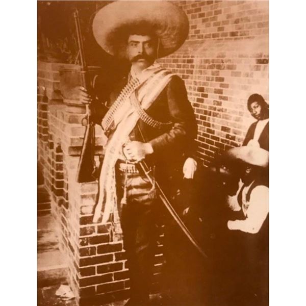 Mexican Revolutionary Emiliano Zapata Sepia Photo Print