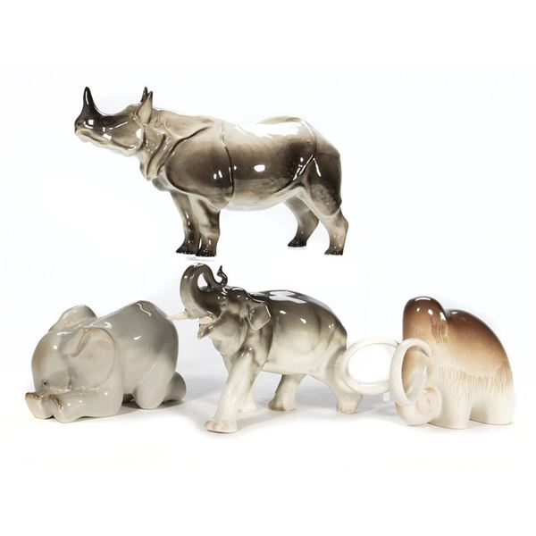 Russian Lomonosov Porcelain Exotic Animals
