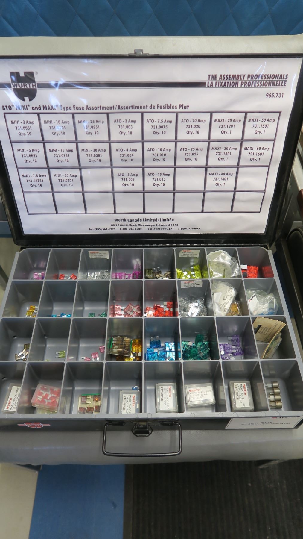 ATO mini & maxi fuses in metal case