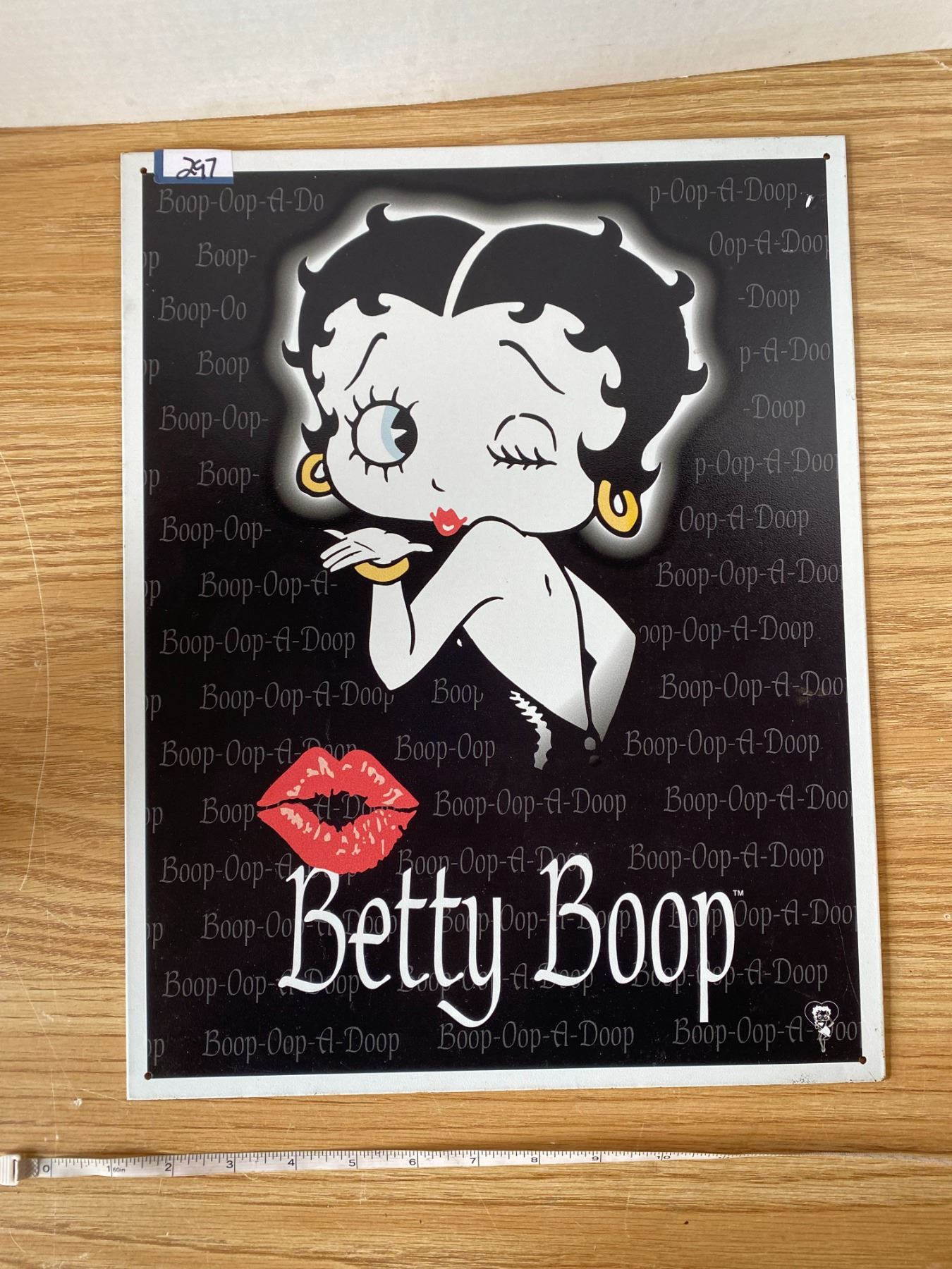 Betty Boop Tin Sign 16"X12" - Schmalz Auctions