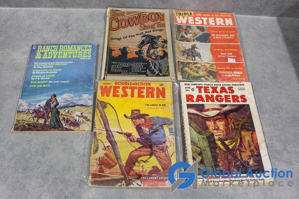 (5) Vintage Cowboy Comics