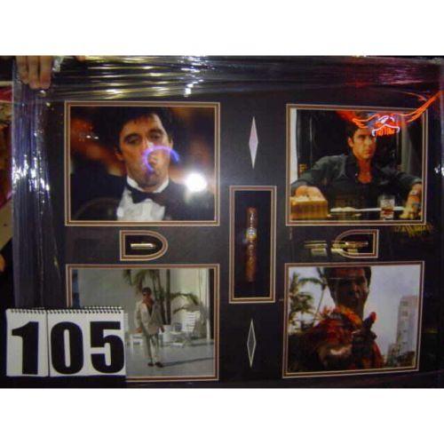Four frame "Scarface" picture collage with bullet & Cohiba prop