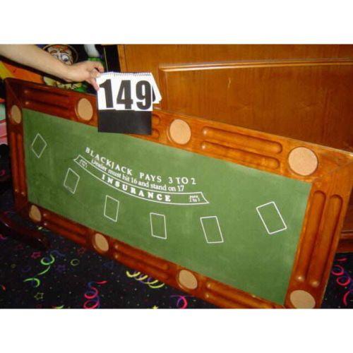 4 in 1 oak gaming table/bar by Elephant Balls Mfg. Craps, Roulette ...