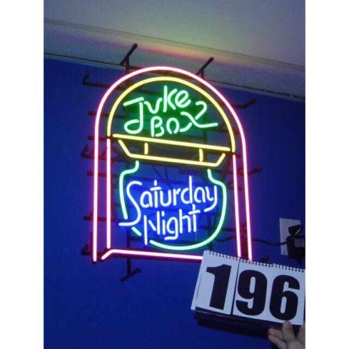 Neon "juke box Saturday night" sign 18'' high