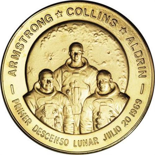 1969 Gold Apollo 11 Medal Struck at the Mexico