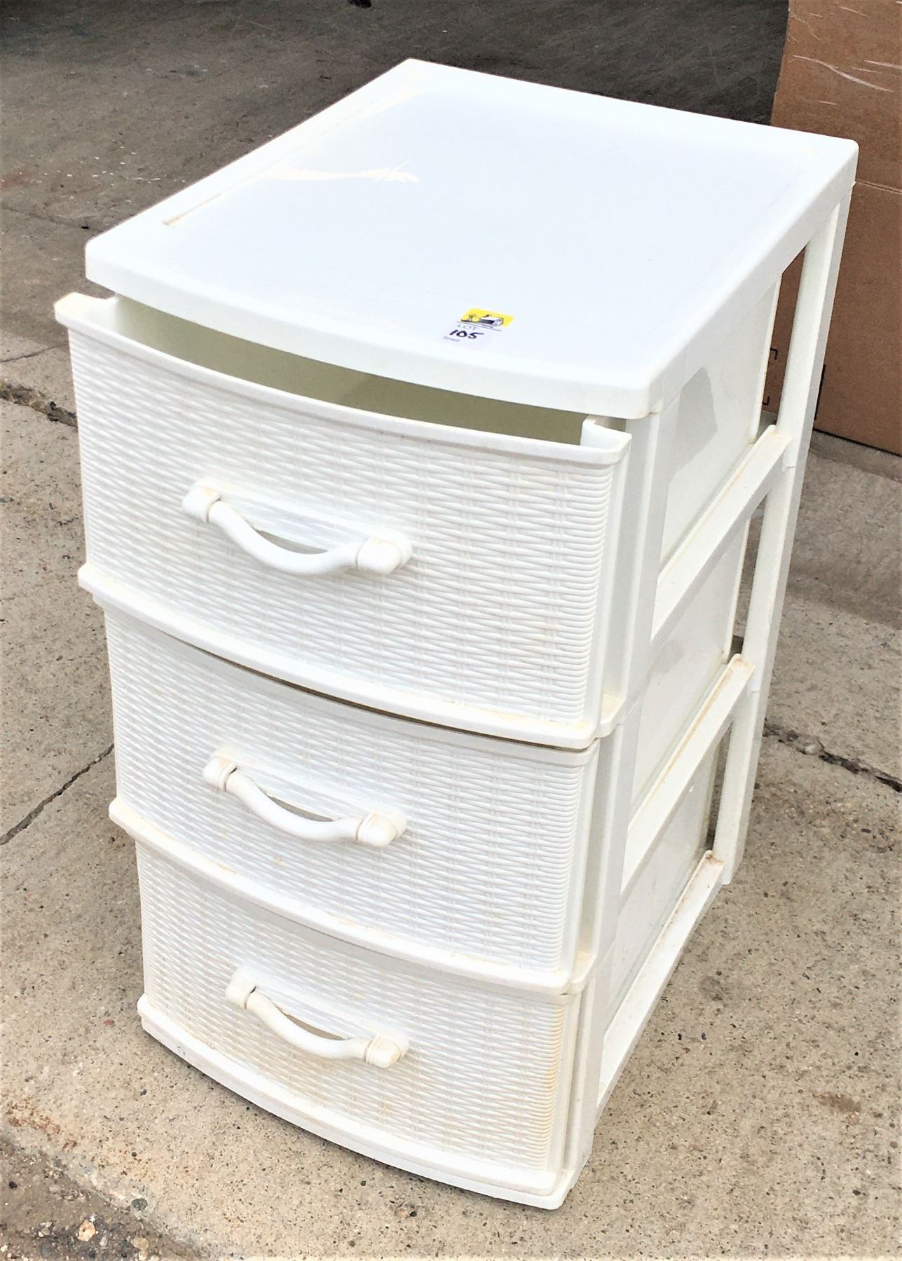 Plastic Three Drawer Storage Unit
