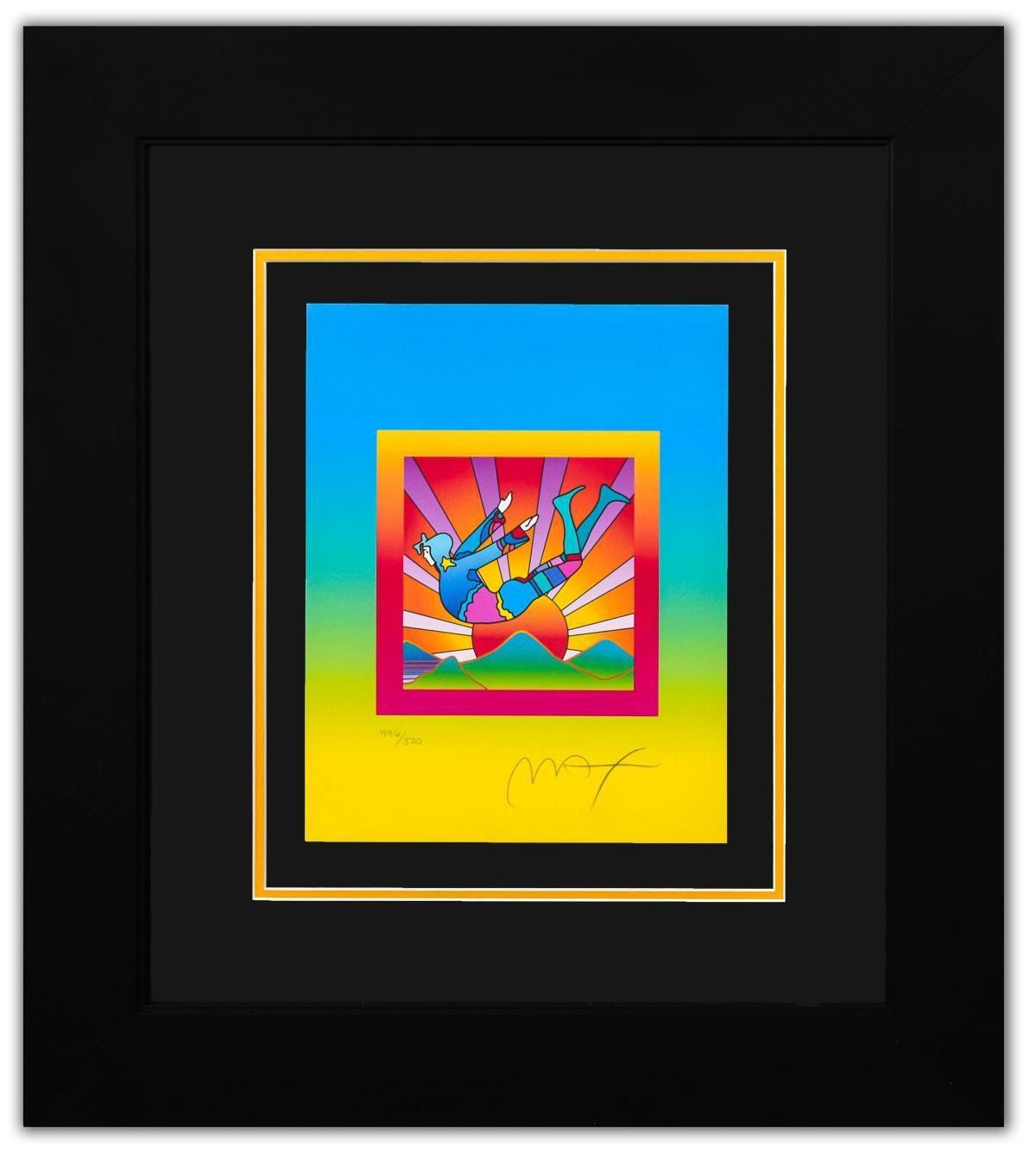 Peter Max- Original Lithograph "Cosmic Flyer on Blends"