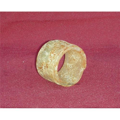 Vintage Old Jade Stone Thumb Ring Low Relief #2014685